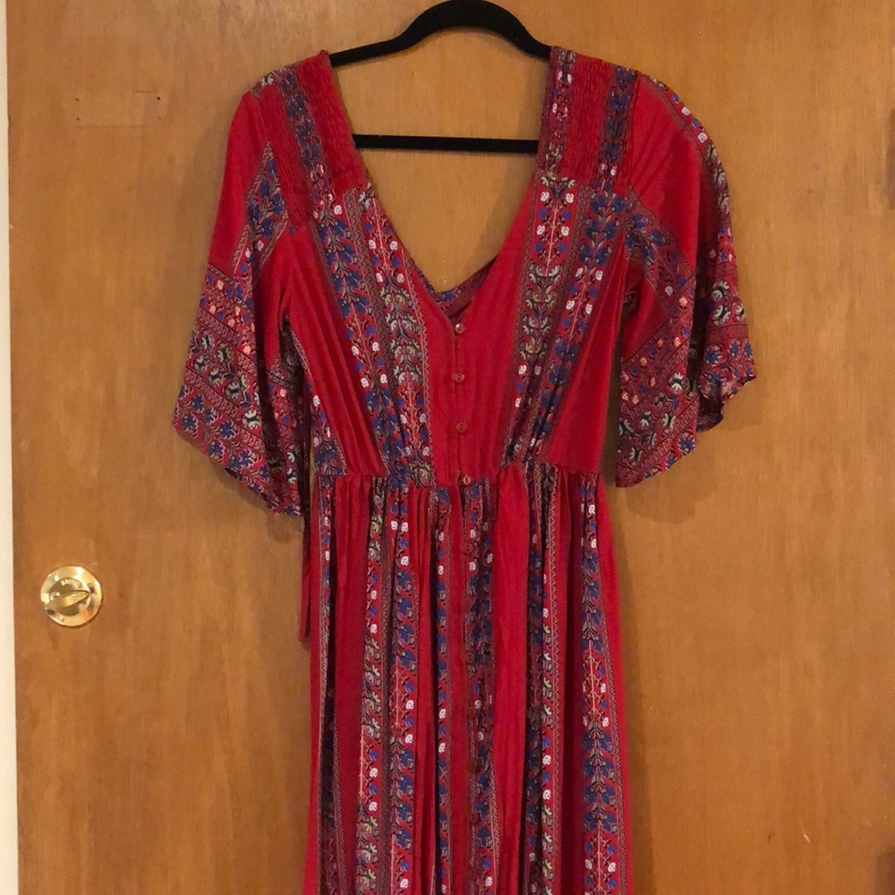 Red Boho Dress - Gem